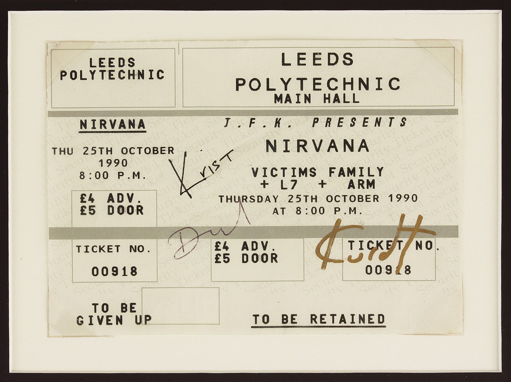 Lot Detail - Nirvana Signed Concert Ticket Lot Detail - Nirvana Signed Concert Ticket