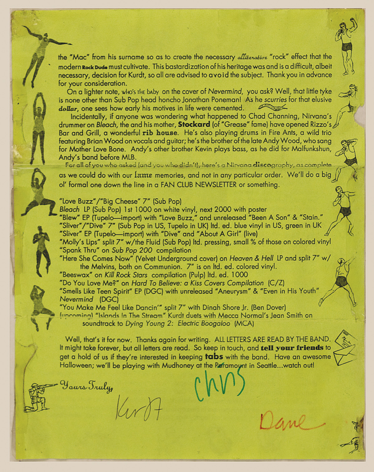 Lot Detail - Nirvana Signed Original Fan Newsletter and Merchandise Form Lot Detail - Nirvana Signed Original Fan Newsletter and Merchandise Form