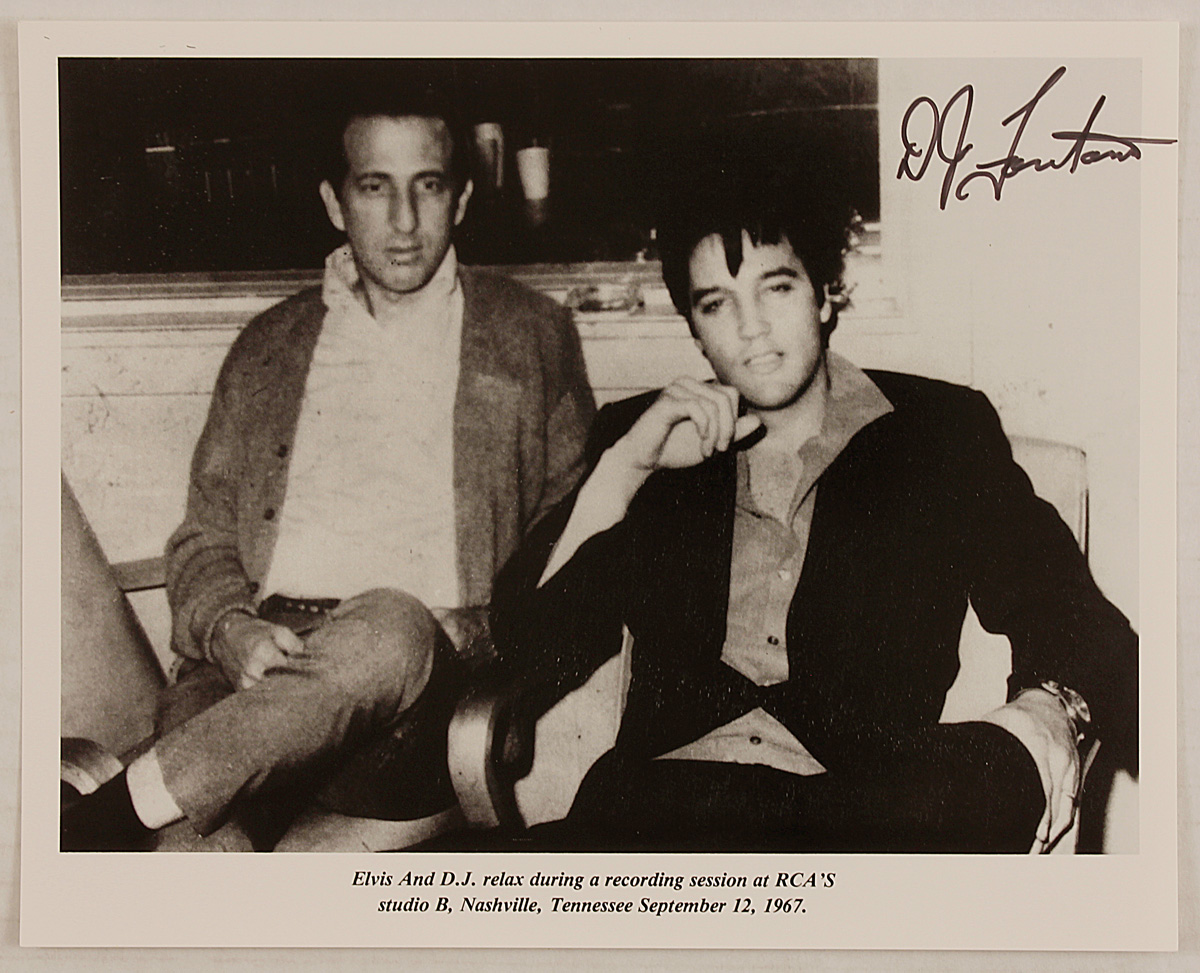 Lot Detail D J Fontana Signed Photograph With Elvis Presley