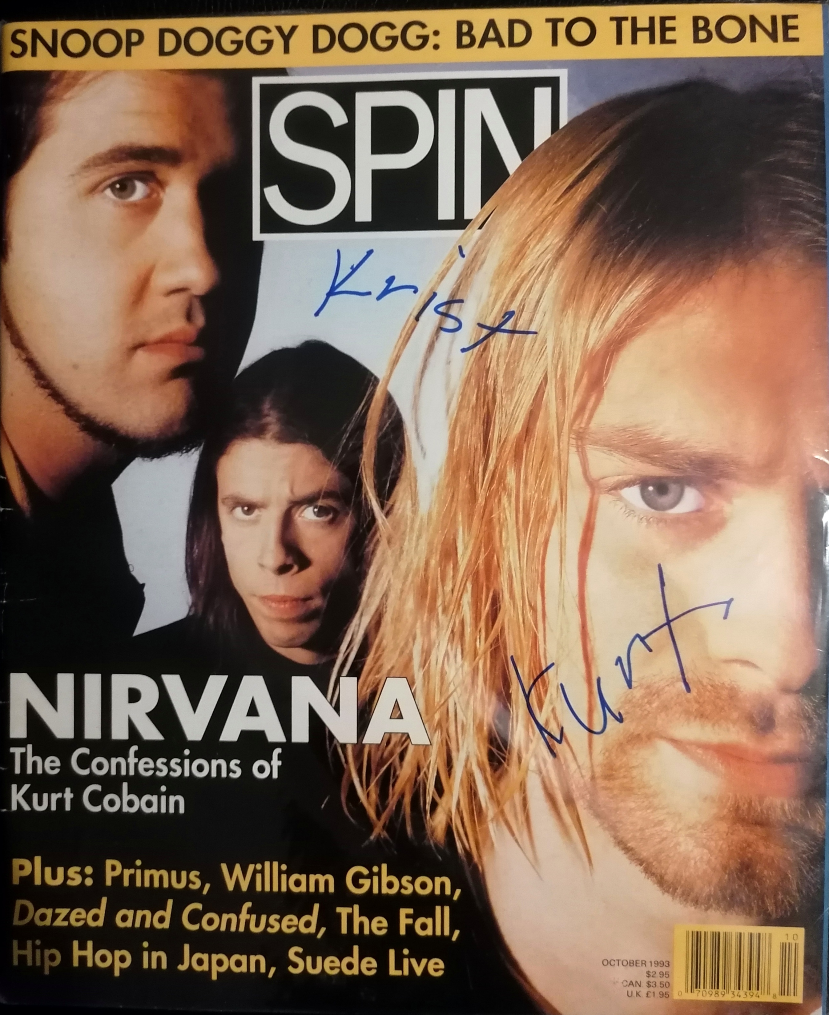 Lot Detail - Nirvana Kurt Cobain Signed Spin Magazine JSA Lot Detail - Nirvana Kurt Cobain Signed Spin Magazine JSA