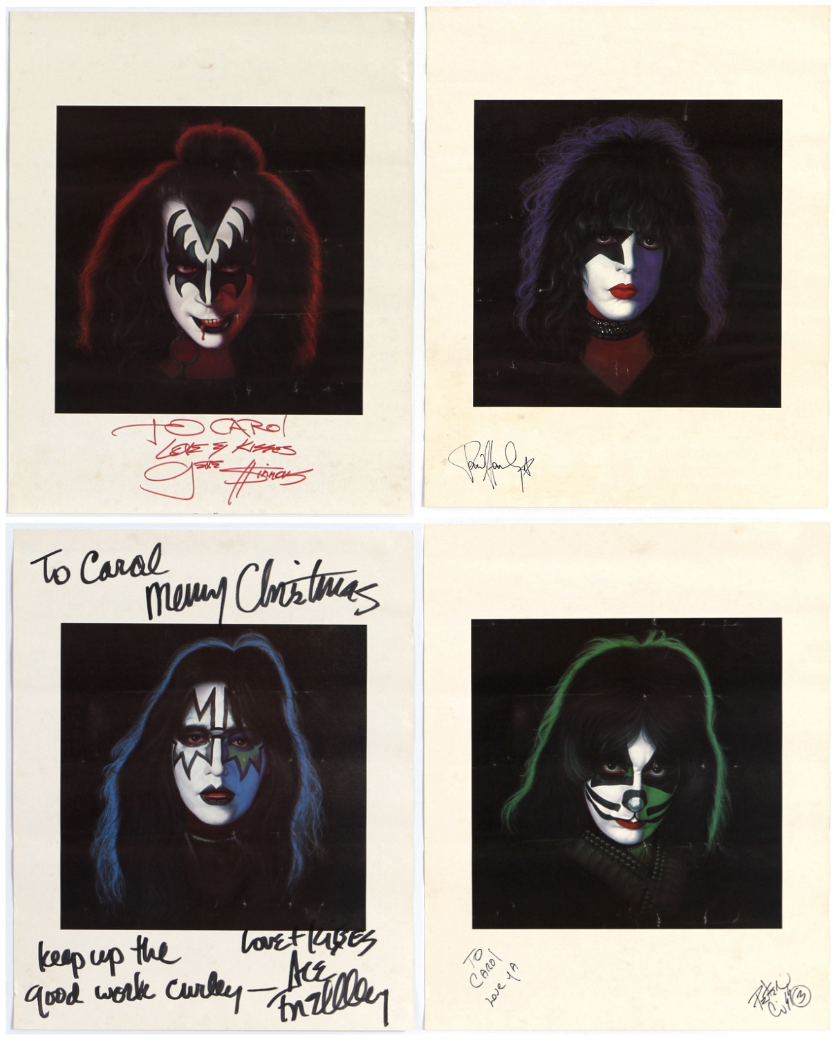 Lot Detail Kiss 1978 Solo Albums Promo Lithograph Poster 4pc Set