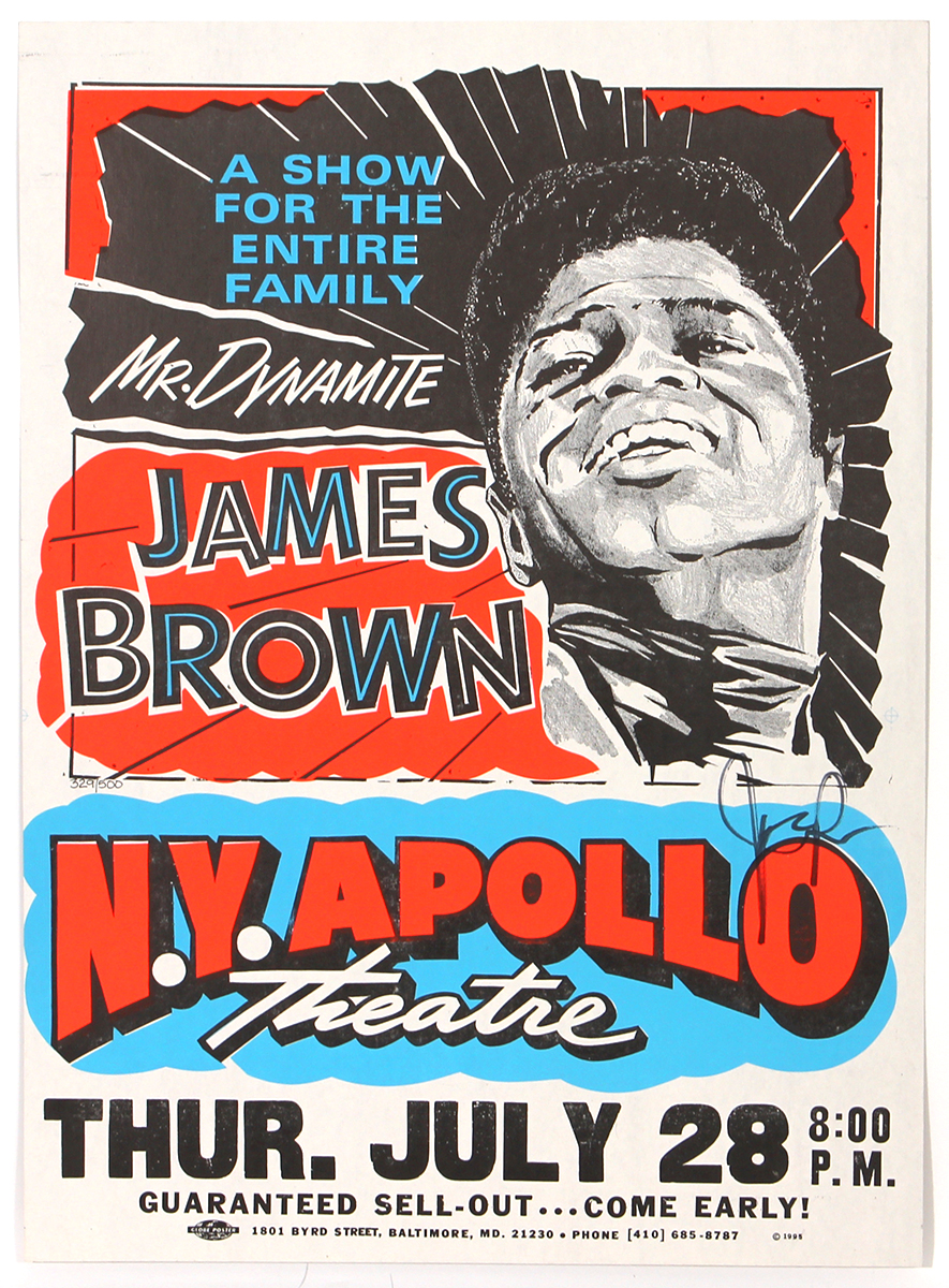 Lot Detail James Brown Signed Large Apollo Theatre Reproduction Poster